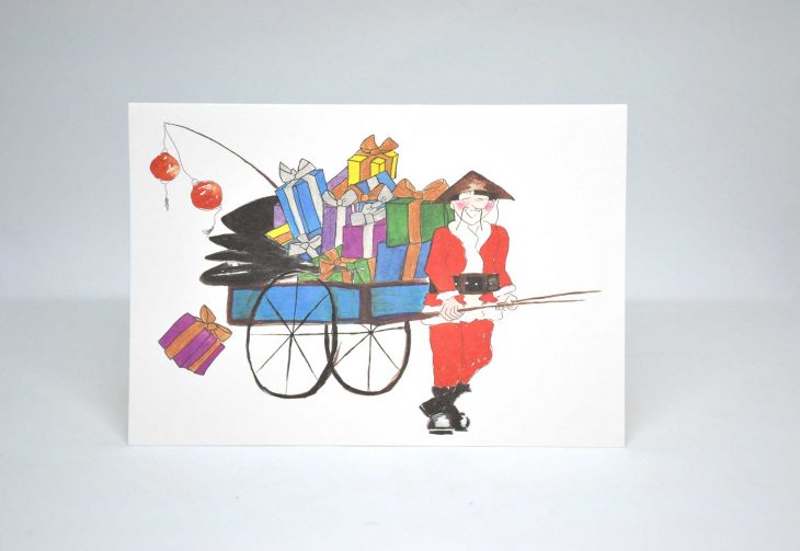 Santa Pulling Rickshaw – Intouch Stationery Singapore